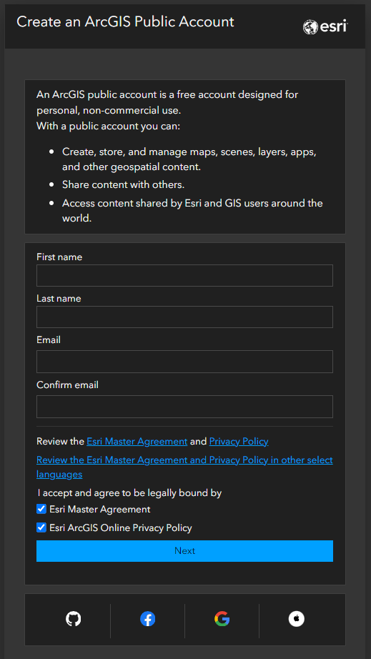 ArcGIS Public Account Creation Guide – XSTRUCTURES