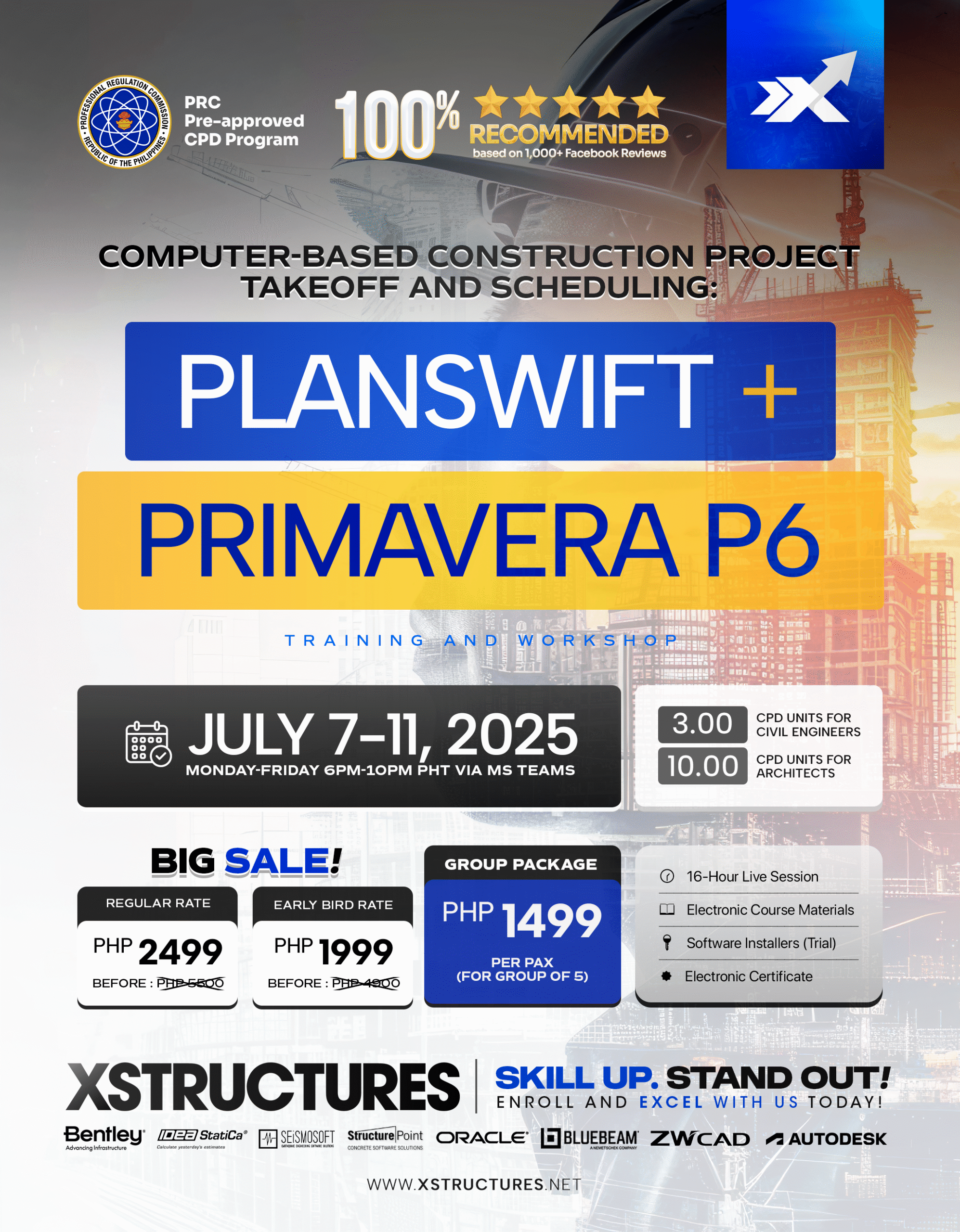 PlanSwift + Primavera Training - XSTRUCTURES